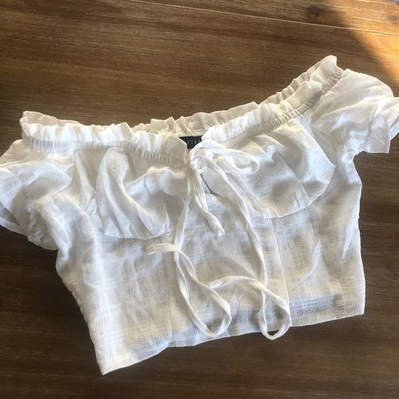 White Fox Boutique | Tops | White Off The Shoulder Country Top | Poshmark